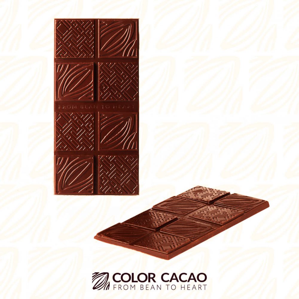 10 Barras de Chocolate de Origen Necoclí 90%- 60g - Color Cacao