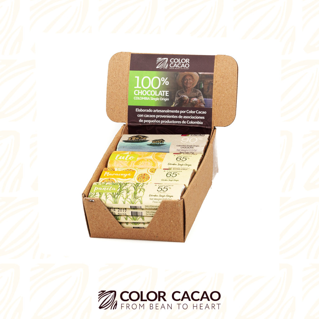 20 Barras de Chocolate de Origen Surtidas - Color Cacao