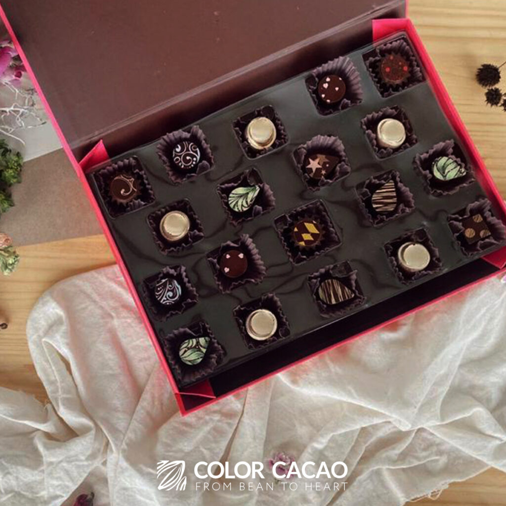 Color Cacao - 19 chocolates con rellenos surtidos - 120g
